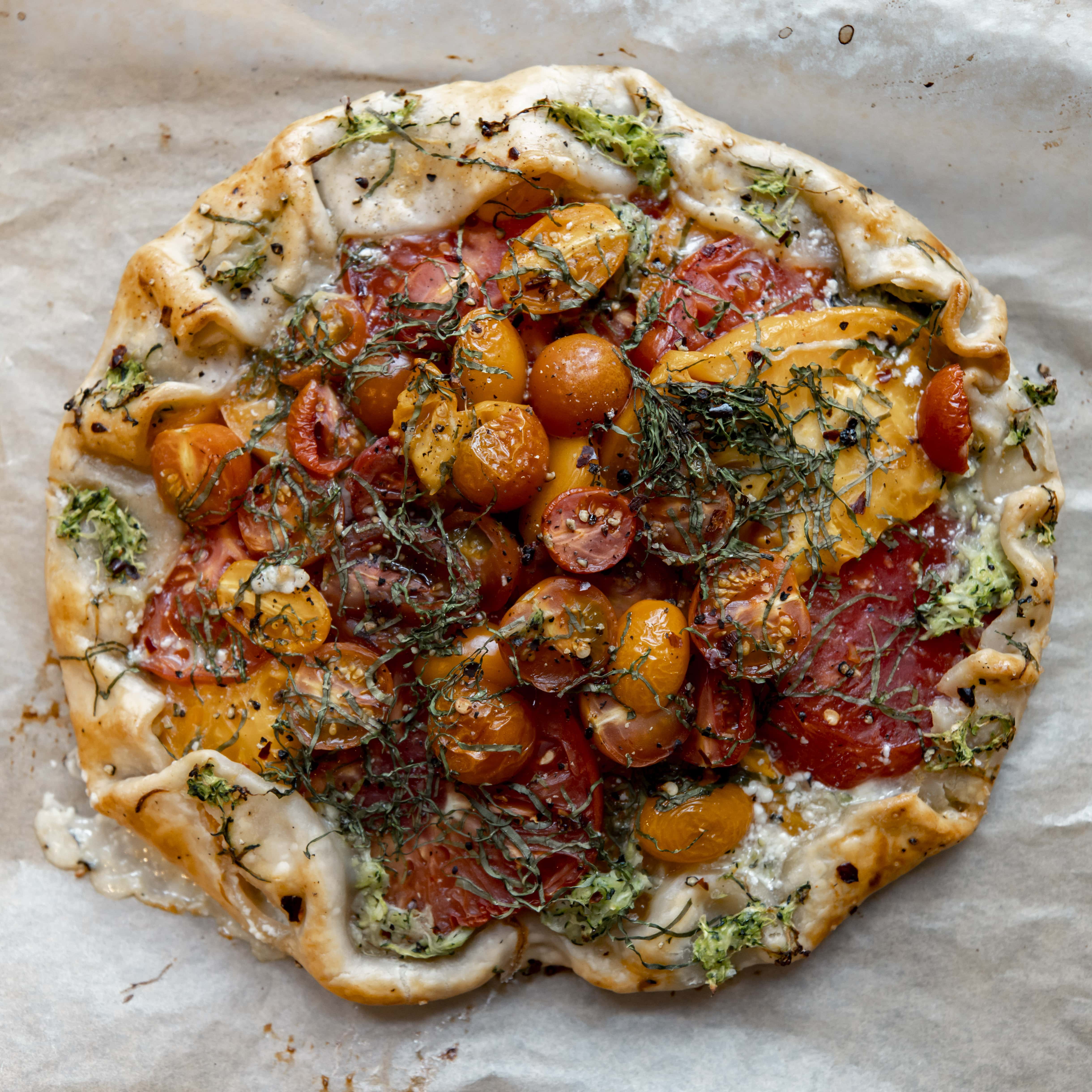 Rustic Heirloom Tomato Tart Recipe | Flourish Flour