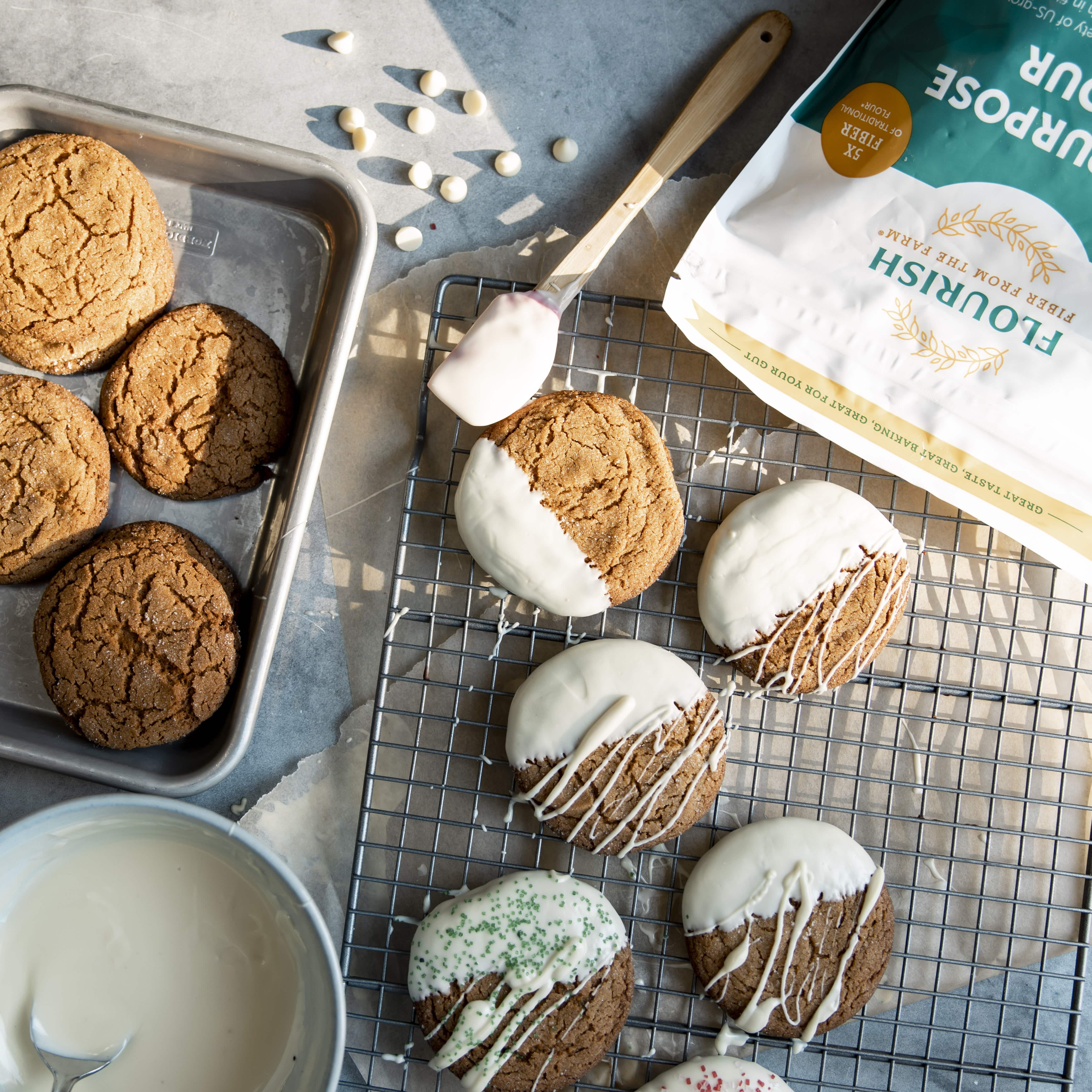 Dipped Ginger Snap Cookies | Flourish Flour