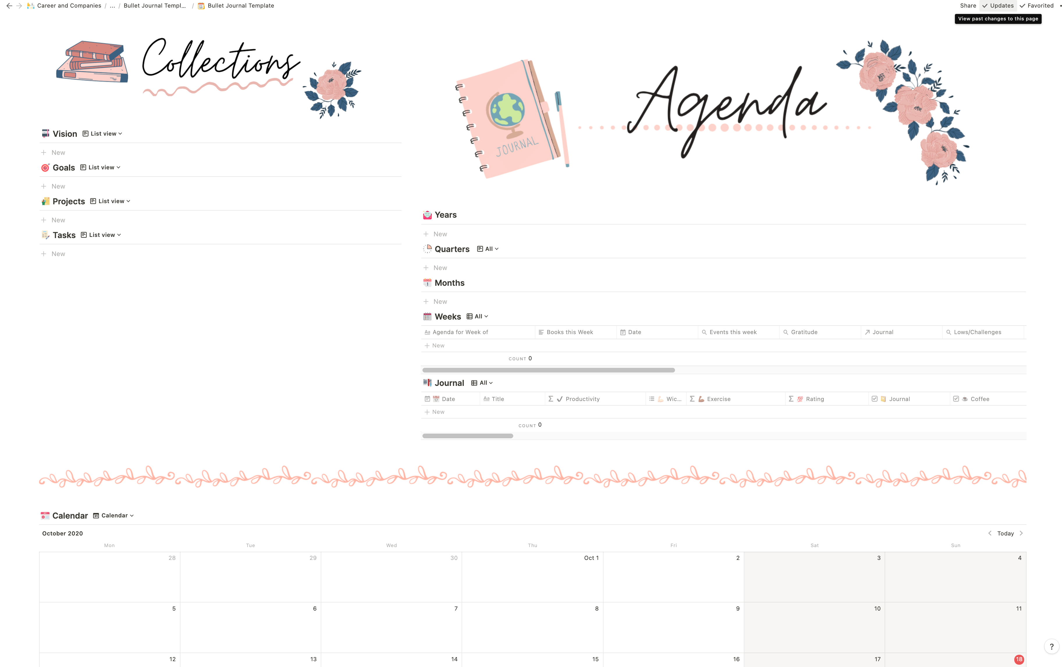 Notion Bullet Journal Templates Printable Templates