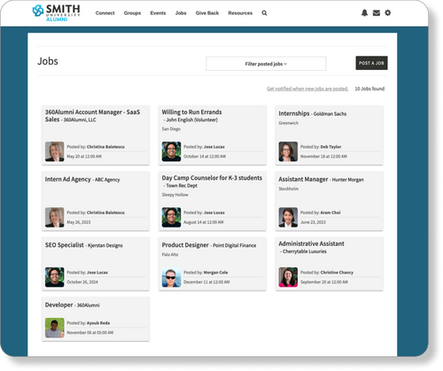 Alumni database software that is engaging and intuitive.