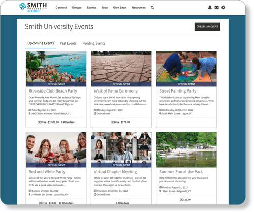 Alumni database software that is engaging and intuitive.