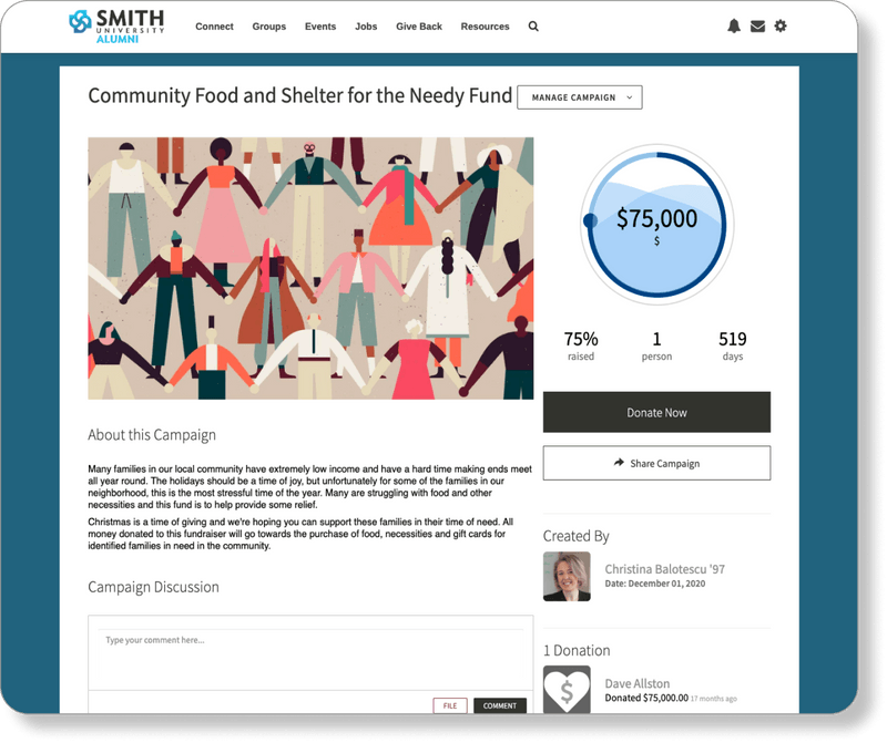 Alumni database software that is engaging and intuitive.