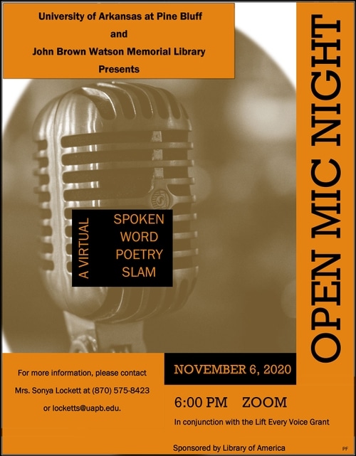 Open Mic Night: A Virtual Spoken Word Poetry Slam