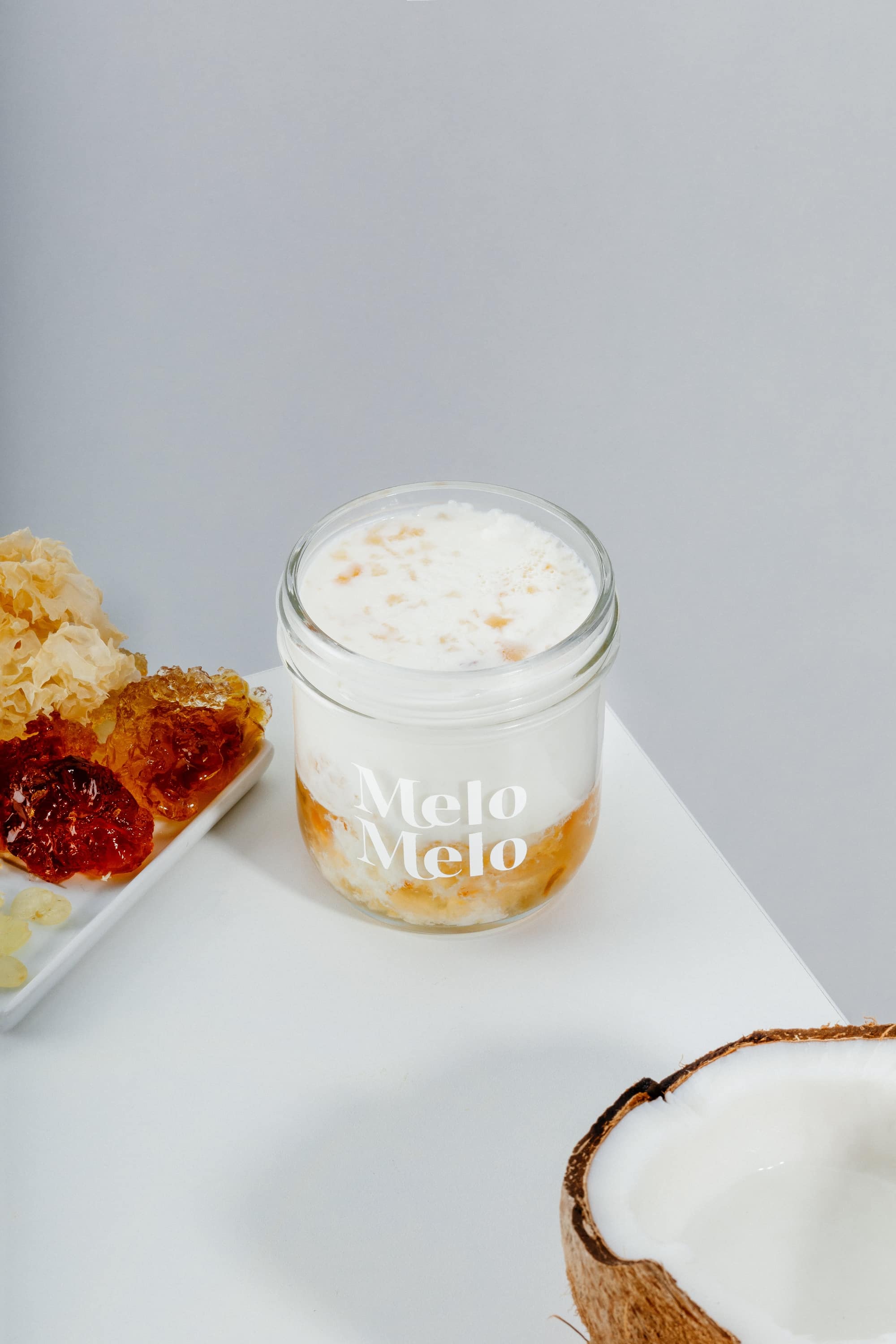 Peach Gum Coconut • Menu – MeloMelo Coconut Dessert