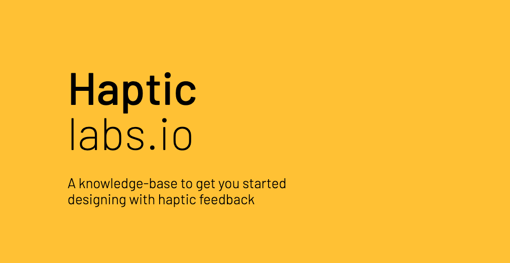 Hapticlabs.io - A haptics knowledge-base