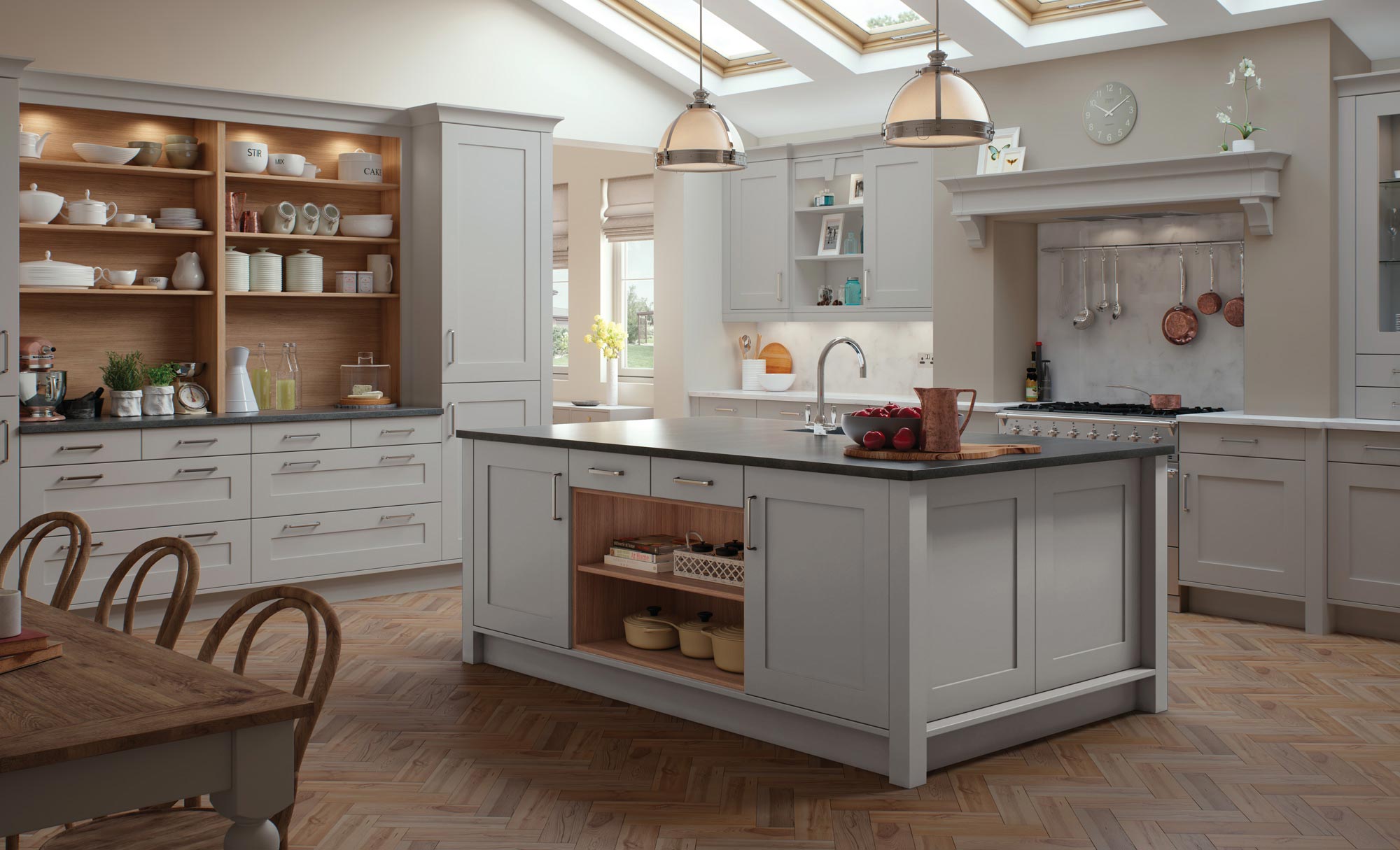 Kitchen Stori Georgia Light Grey Kitchen | Plyko Kitchens