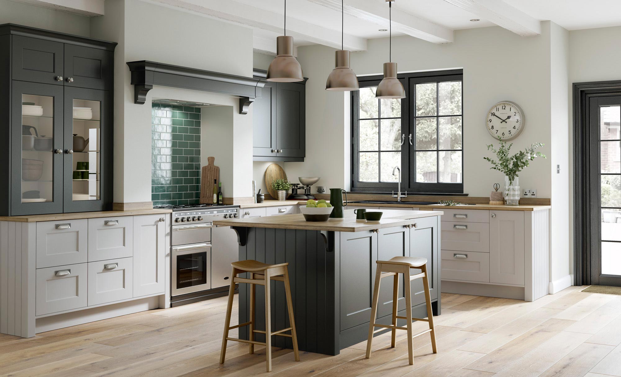 Kitchen Stori Florence Graphite & Light Grey Kitchen | Plyko Kitchens