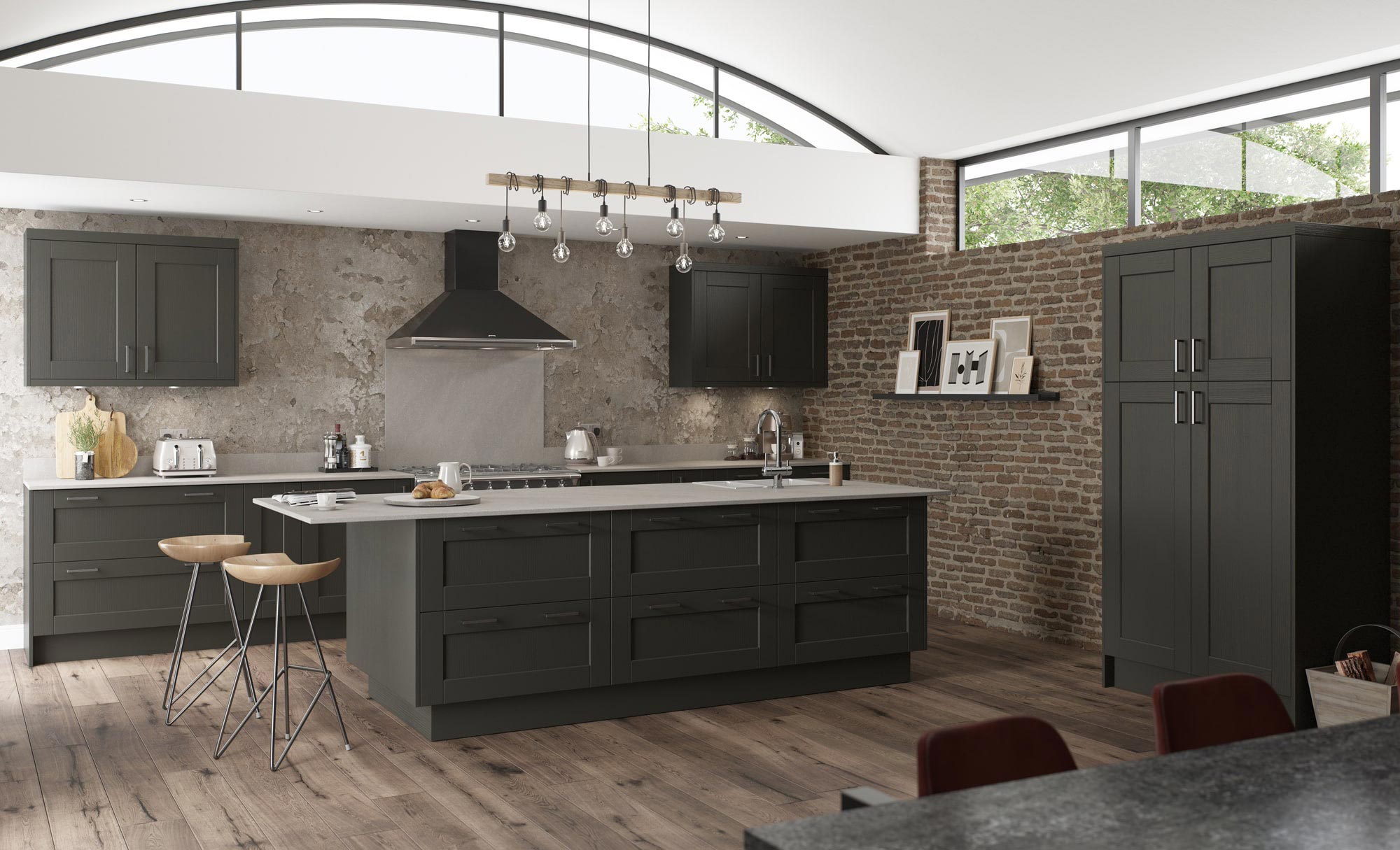 Kitchen Stori Kitchen Stori Kensington Graphite Kitchen Kitchen | Plyko ...