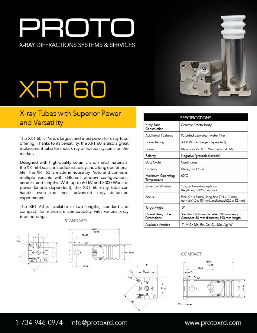 XRD X-ray Tubes | Proto XRD