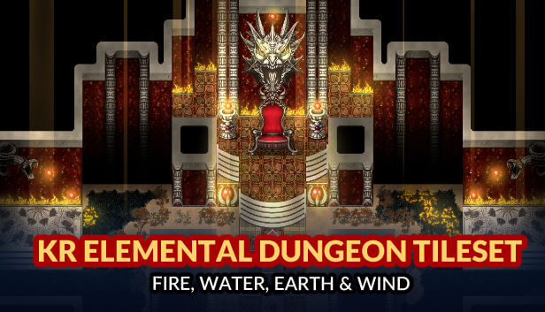 New Releases: KR Elemental Dungeon Tileset - Fire Water Earth Wind ...