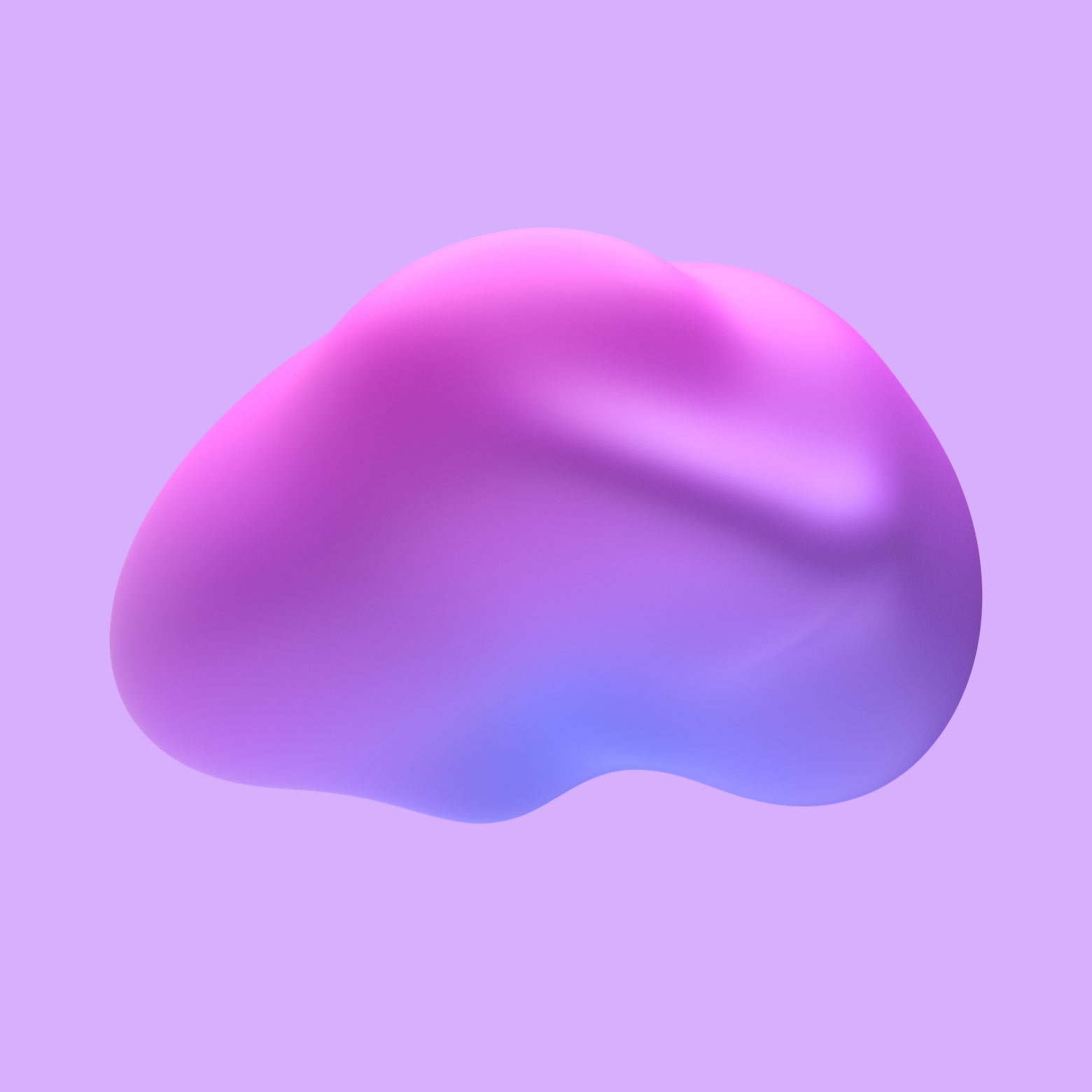 Shapefest™ | Purple Gradient Clay Hovering Blobs 3D Shape Pack