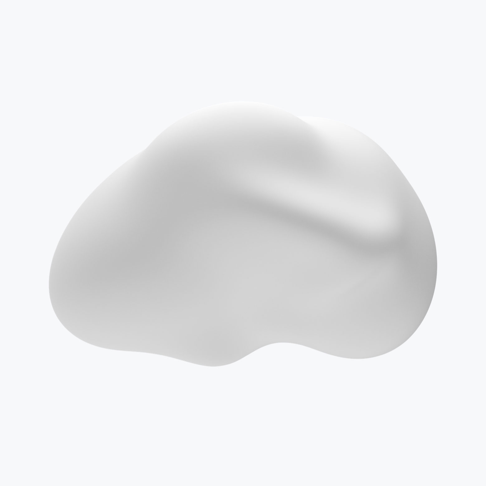 Shapefest™ | White Clay Hovering Blobs 3D Shape Pack