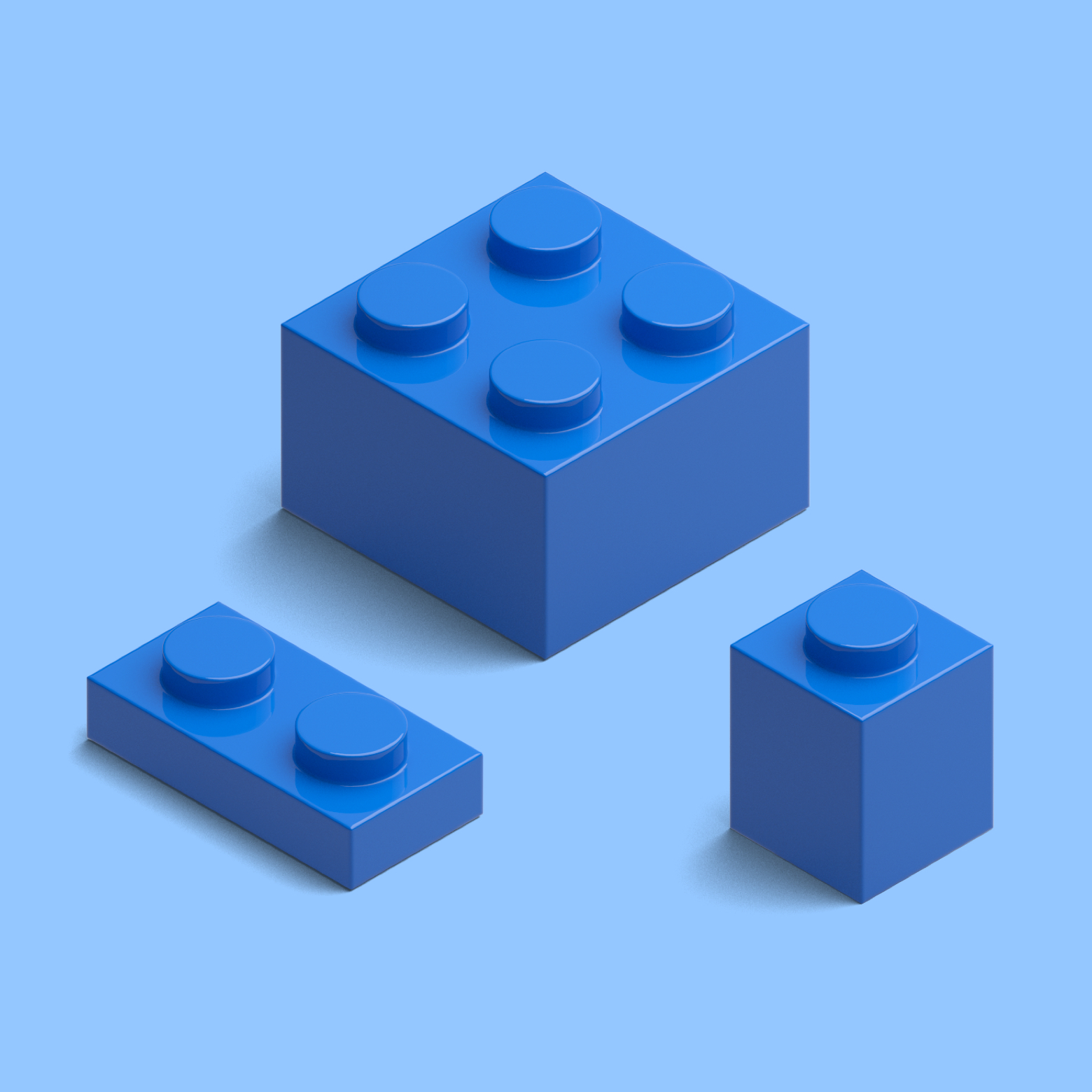 Shapefest™ | Blue Isometric Building Blocks 3D Shape Pack