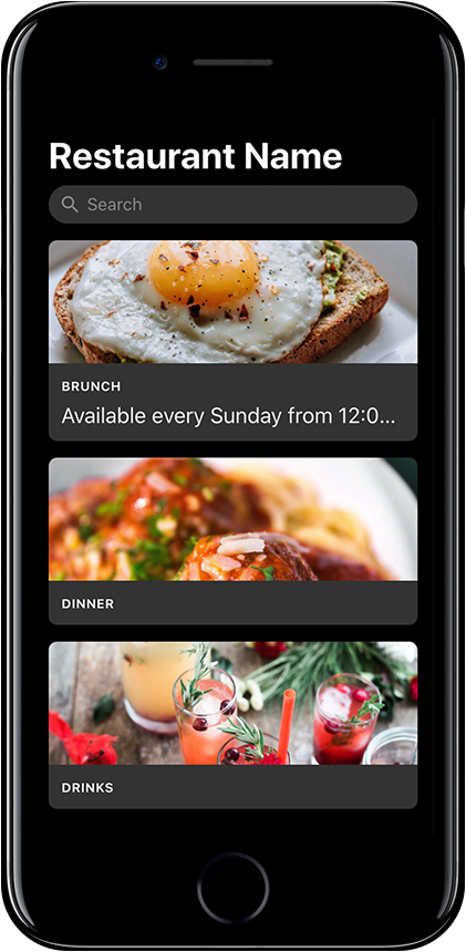 The Food Menu App