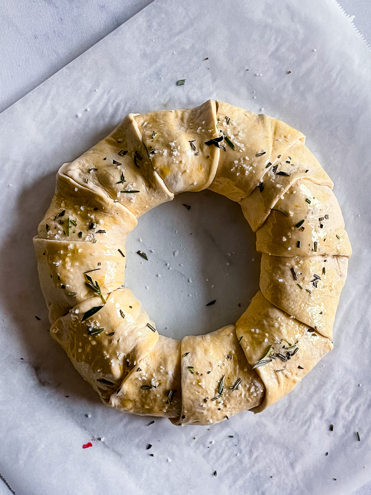 Cranberry Brie Crescent Wreath