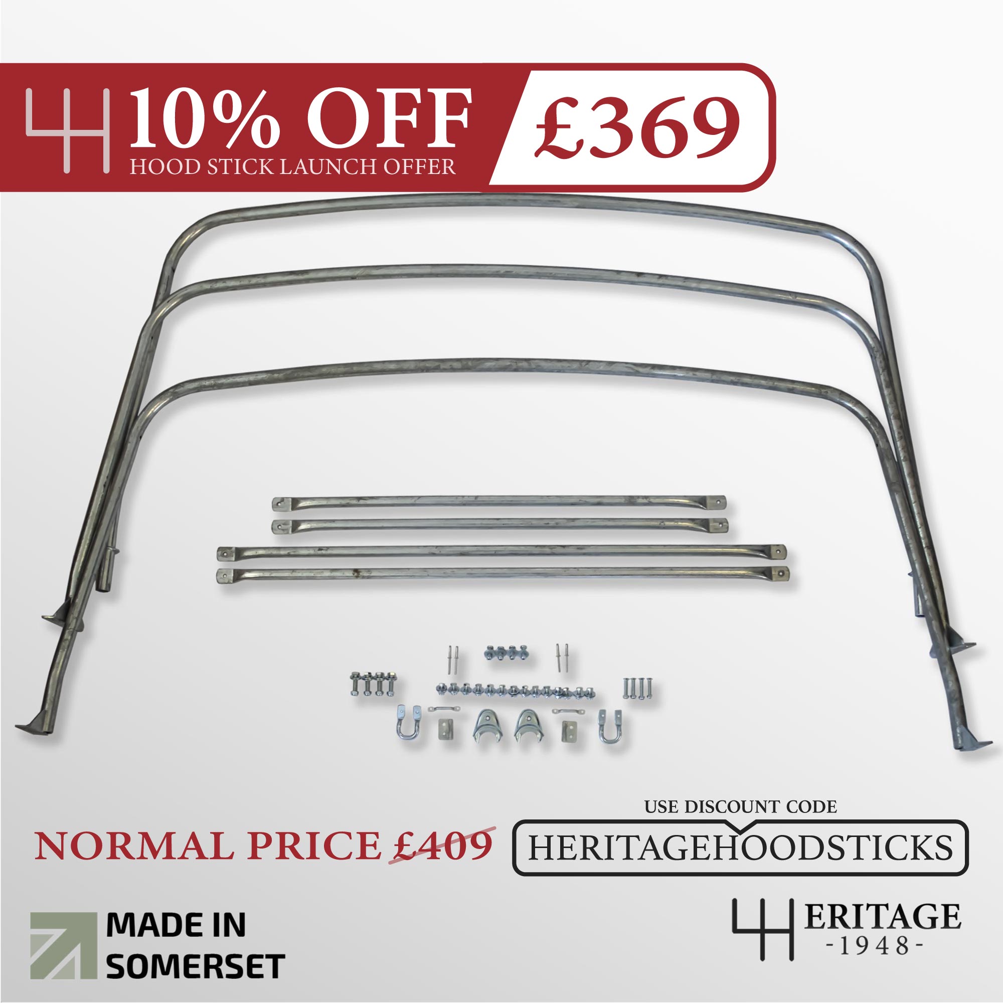 109" 3/4 'Truck Cab' Stick Kit, Land Rover Series 2/3