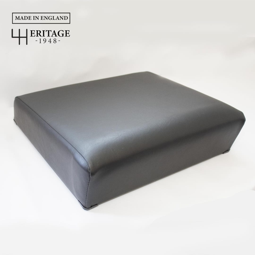 Series 2/3 Land Rover Standard Front Seat - Black Vinyl - Outer Base