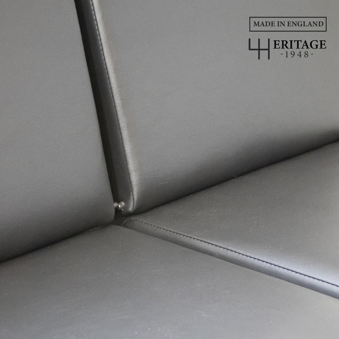 Series 2/3 Land Rover Standard Front Seat Set - Black Vinyl