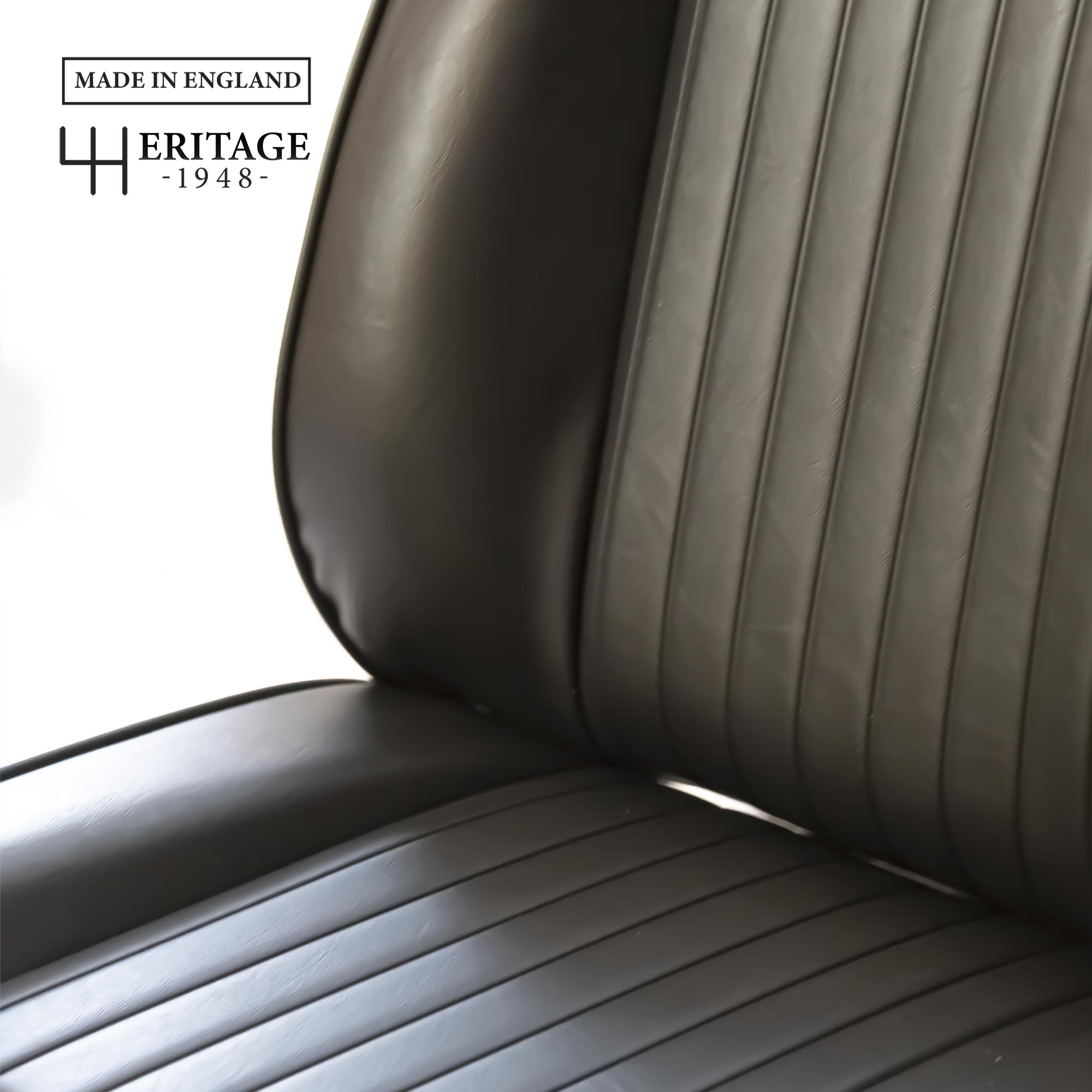 Series 2/3 Land Rover Deluxe Front Seat Set - Black Vinyl