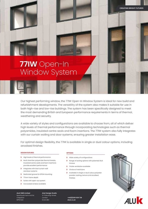 77IW Window System | AluK Customer Portal