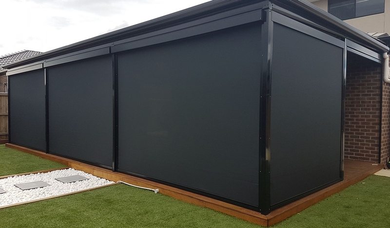 Alfresco Blinds/Outdoor Blinds Melbourne, Bravewood Blind Installation ...