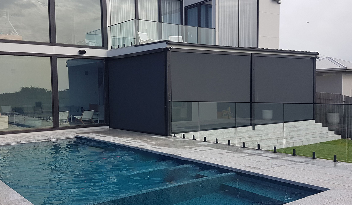 Pool Blinds for Alfresco Areas Melbourne, Bravewood Blind Installation ...