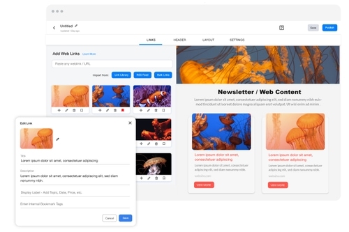 elink.io | Newsletter Creator, Web Page Builder, Bookmarker
