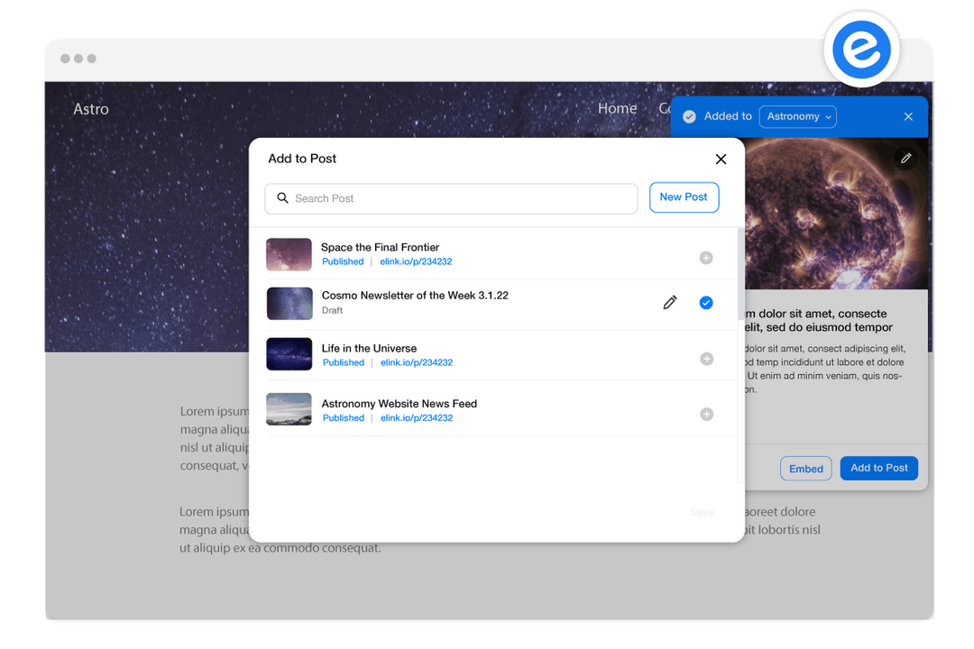 elink.io | Best Chrome Extension for Bookmarks