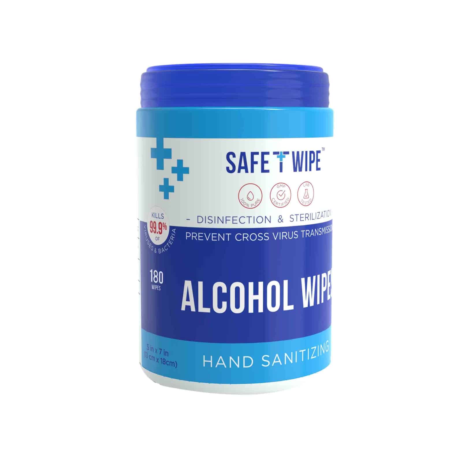 Multi-purpose anti-bacterial alcohol wipes 180 CT