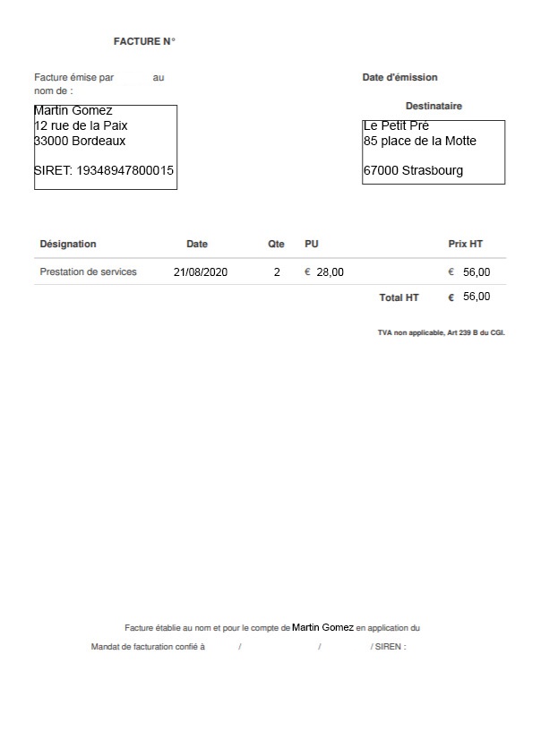 Comment éditer une facture