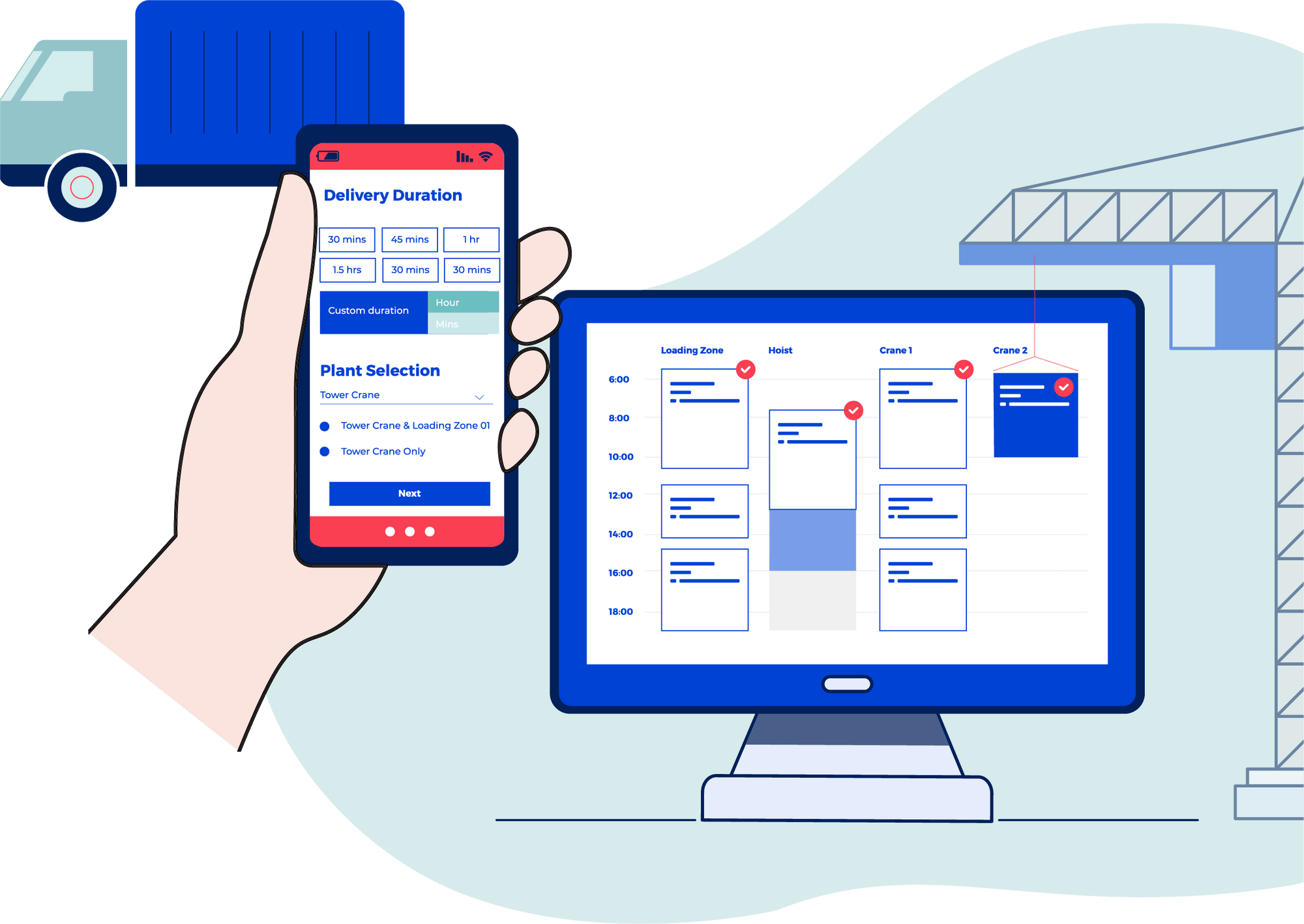 Veyor | Construction Logistics Software | Live Logistics Scheduling