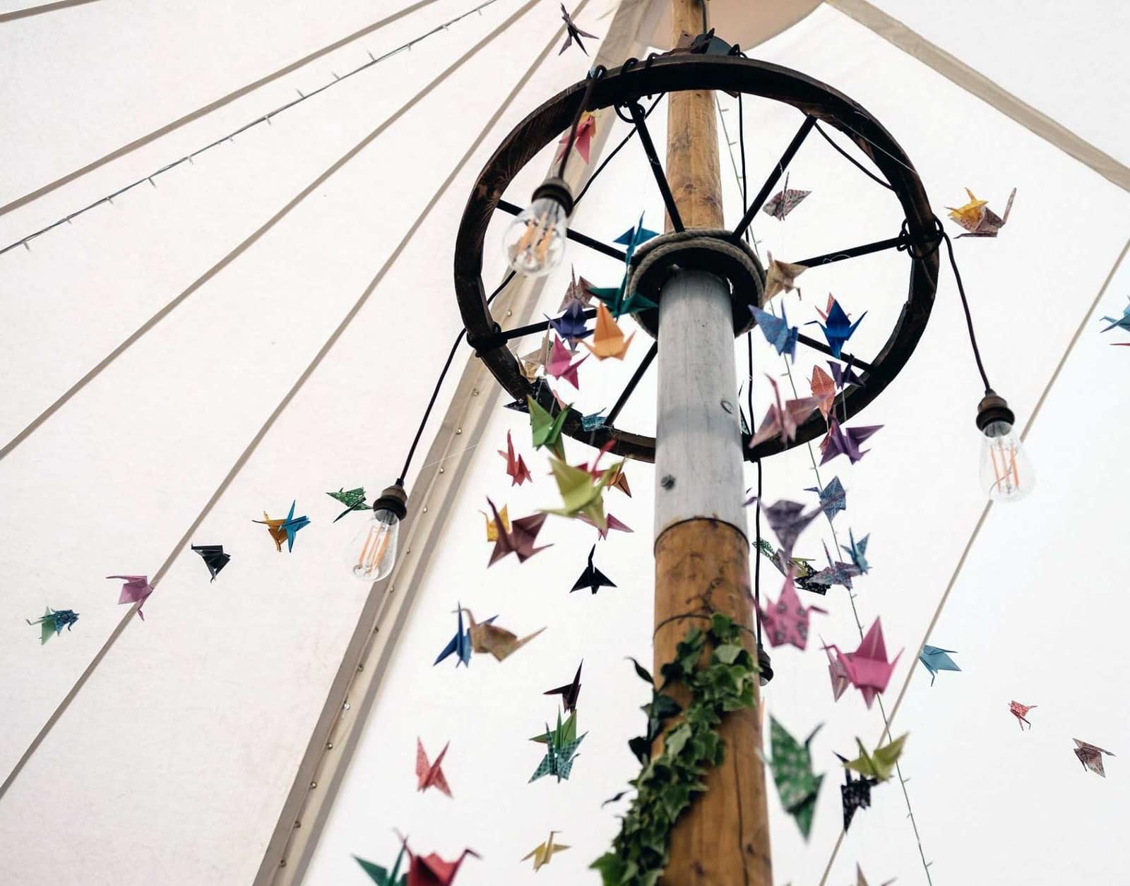 Weddings in traditional canvas pole marquees