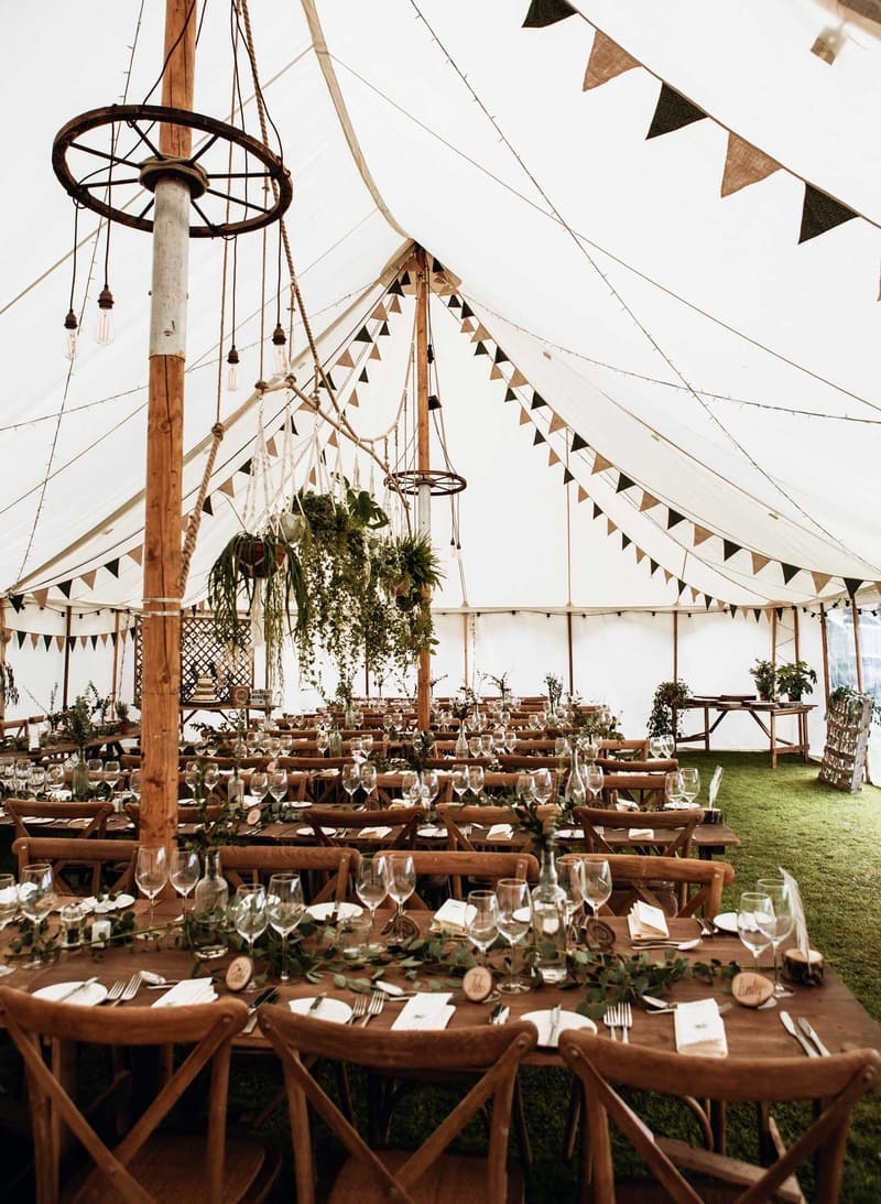 White canvas marquees and tents for hire.