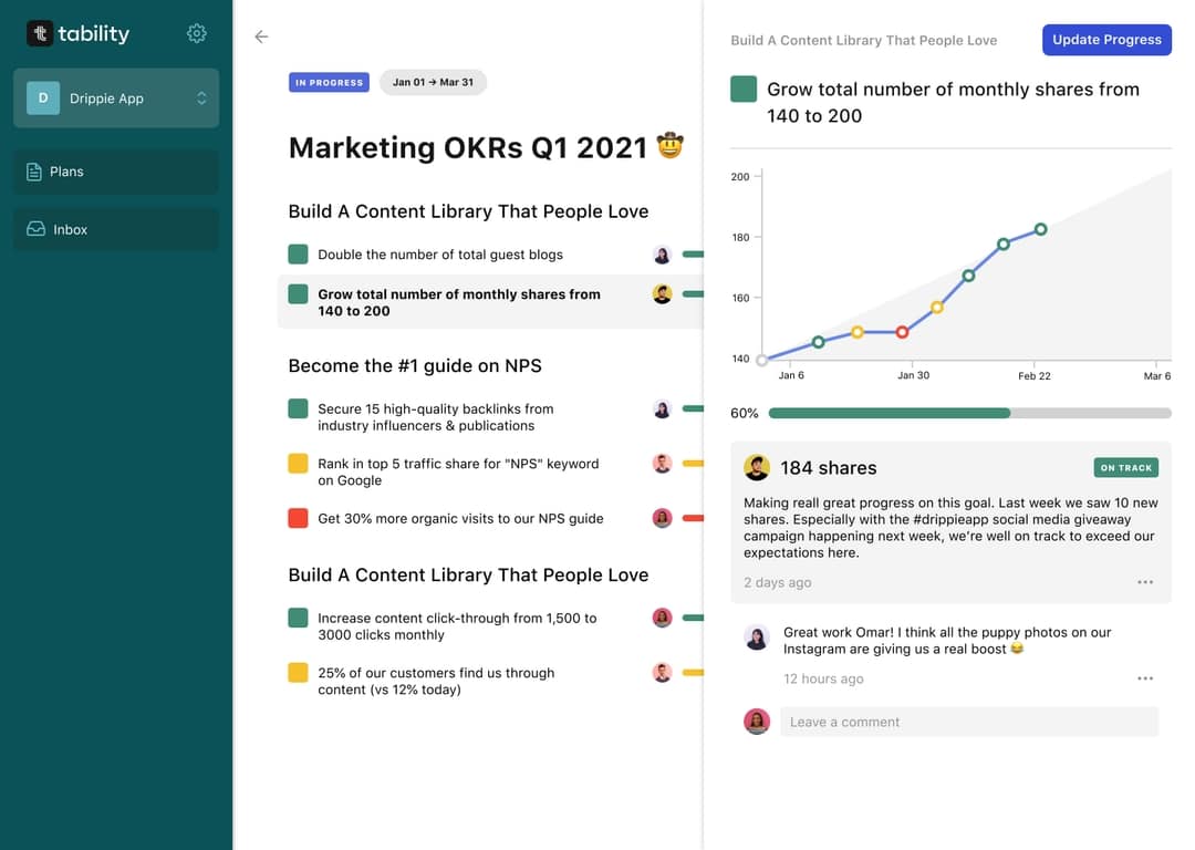 Tability - Not like other OKRs platforms