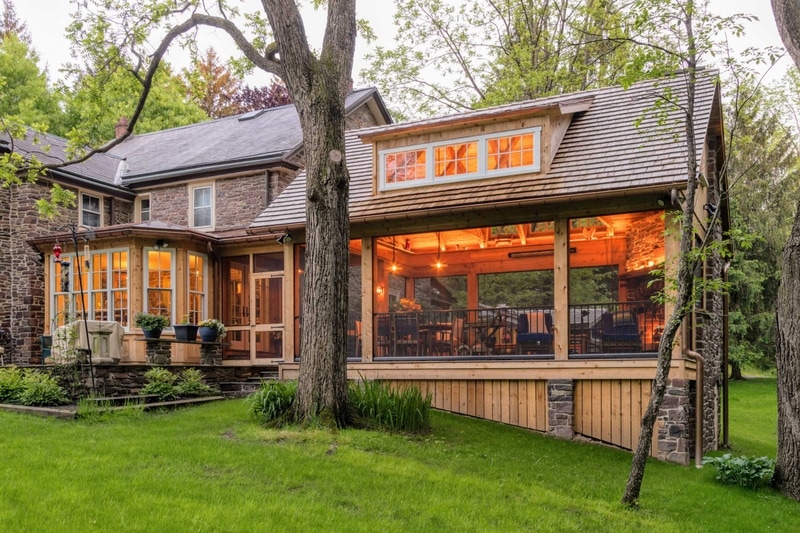 Timber Frame Outdoor Living Area - Highline Contruction
