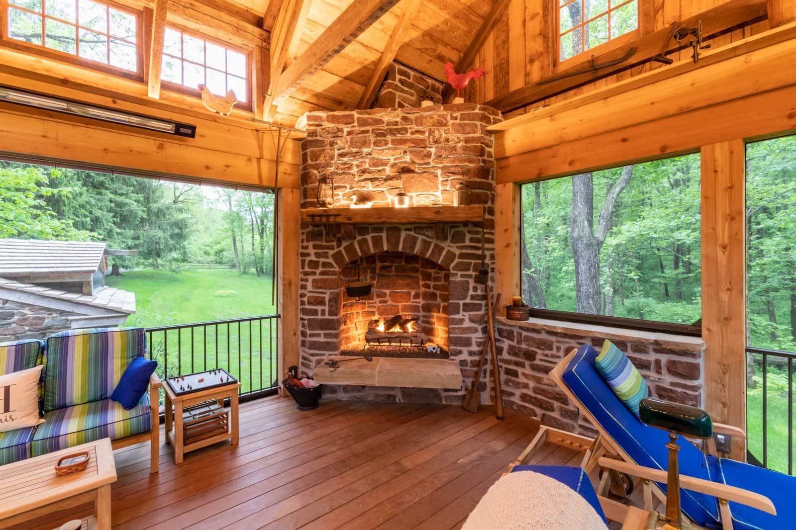 Timber Frame Outdoor Living Area - Highline Contruction