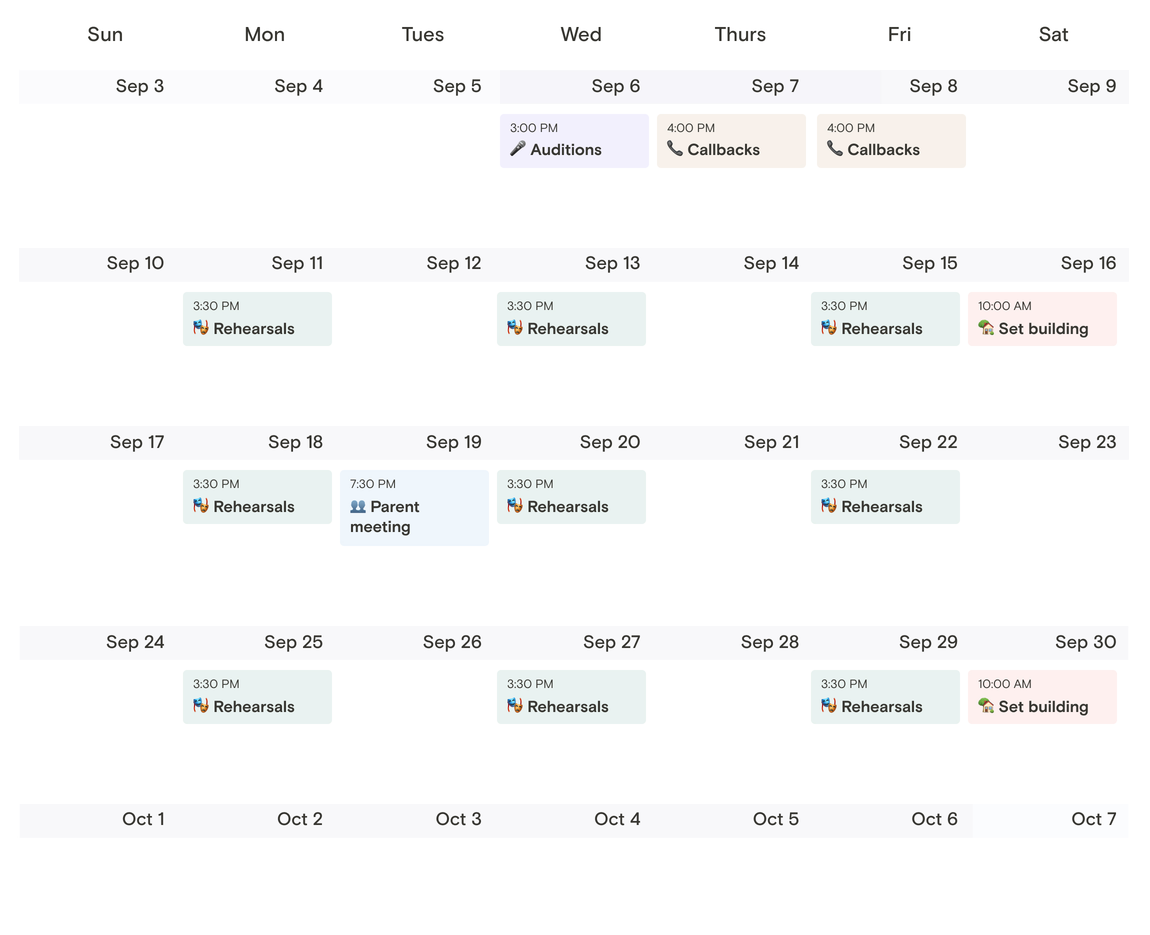 Make any schedule. Share it with anyone. | Agenda Hero