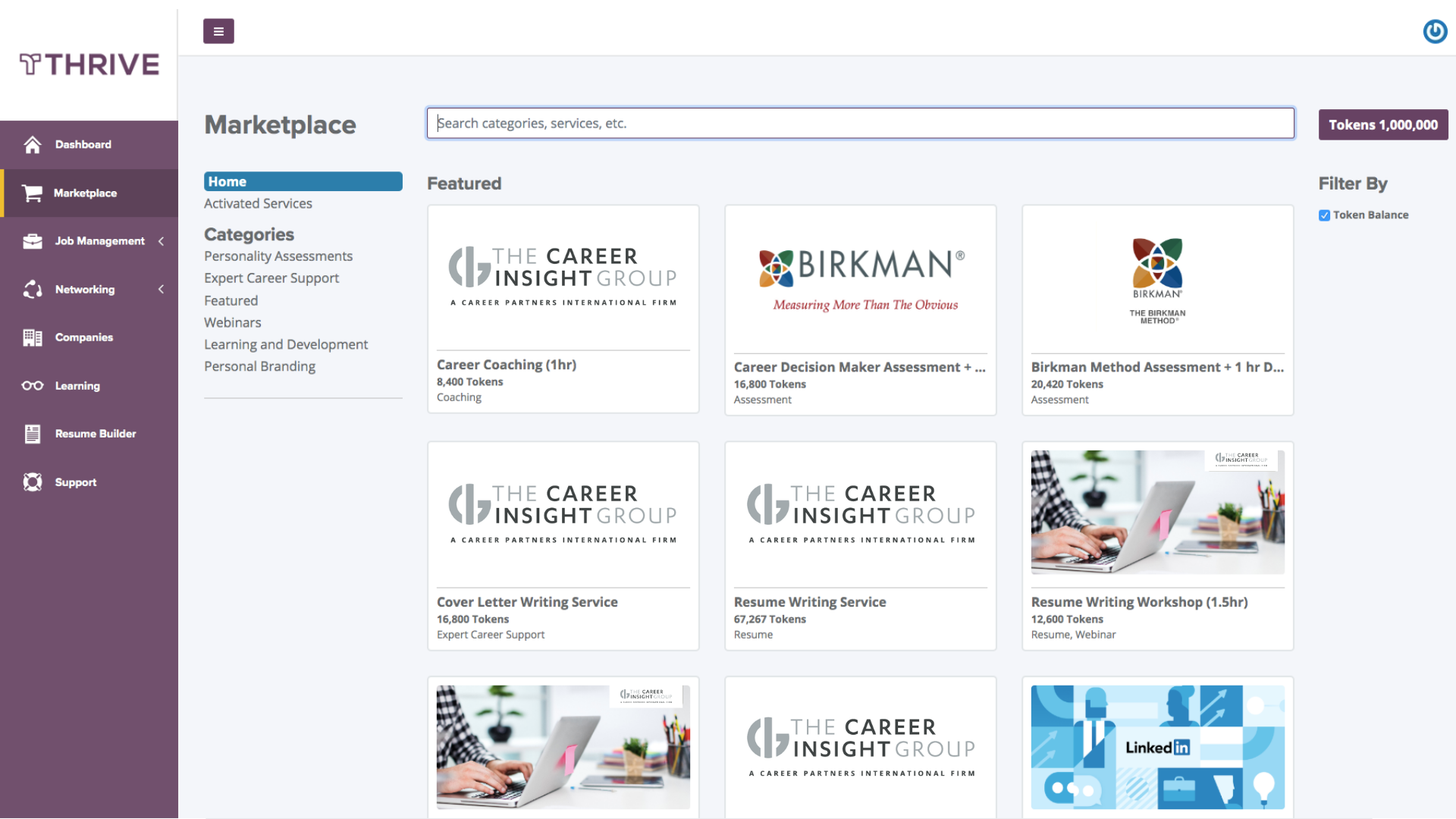Thrive Career Wellness Platform
