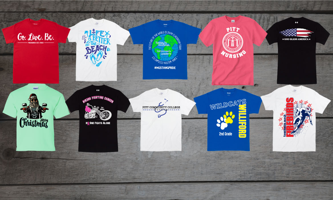 Screen Printing Custom T Shirts Rocky Mount NC Nashville NC