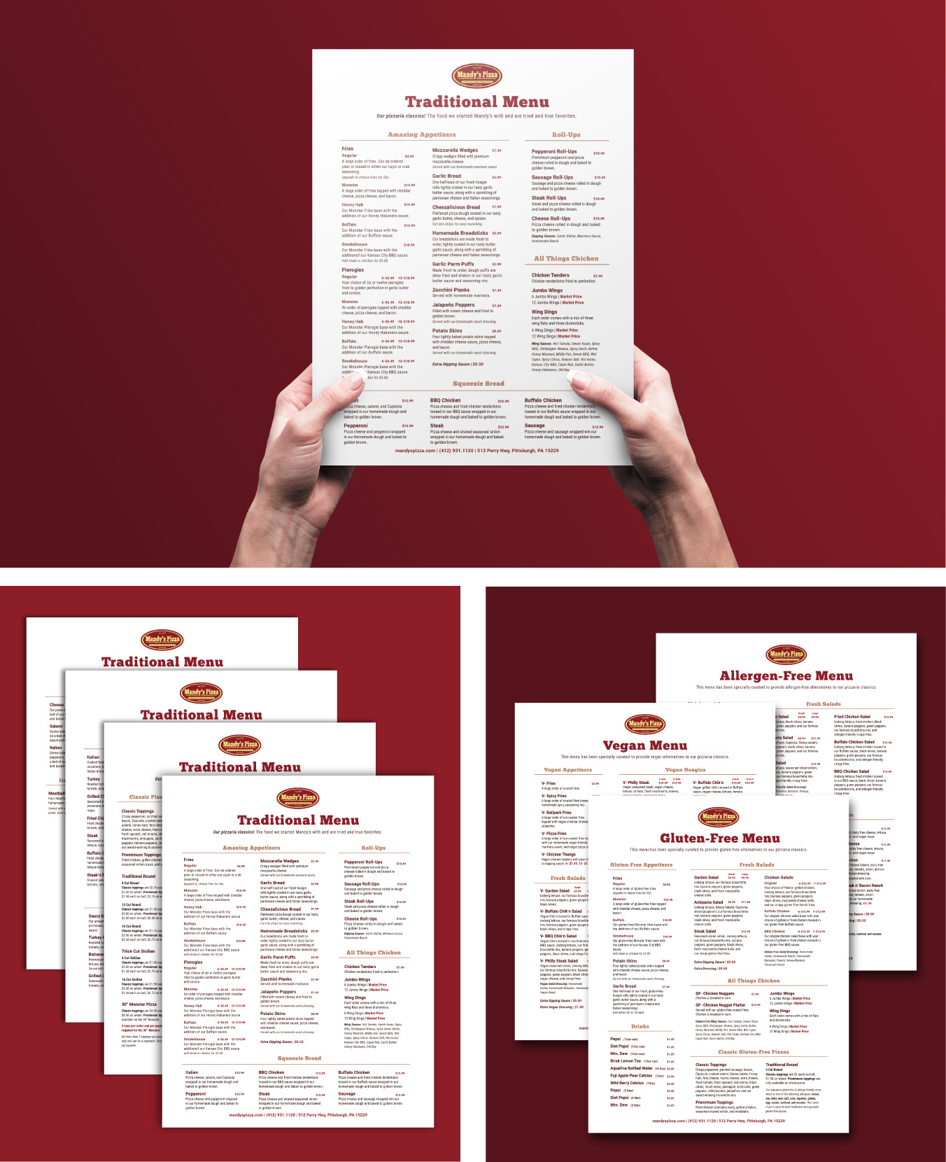 Mandy's Pizza Menu Redesign