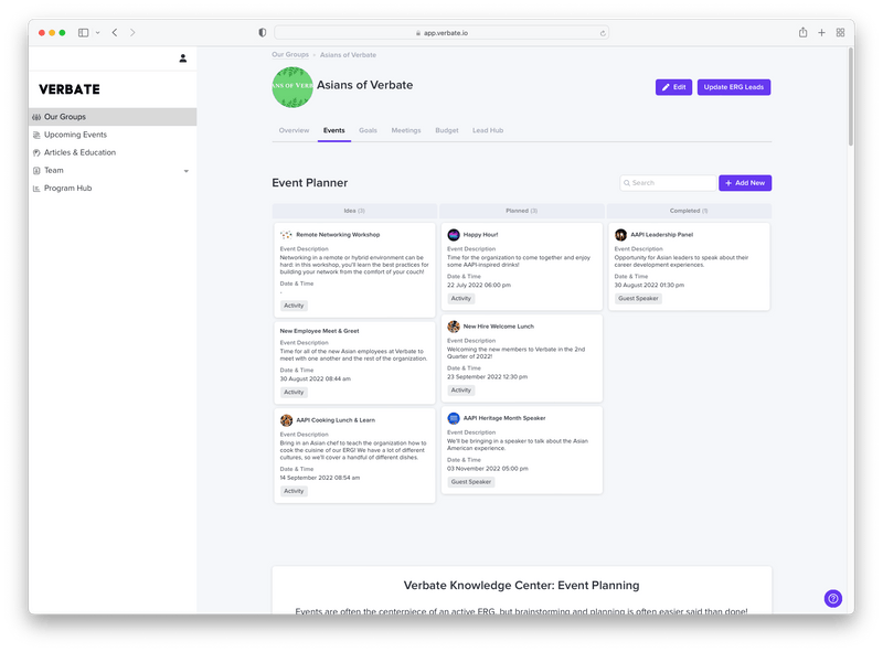 Verbate | Employee Resource Group Platform