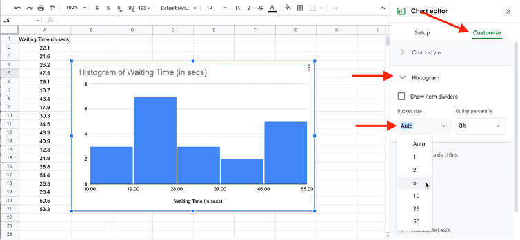 How to Make Histogram Charts in Google Sheets