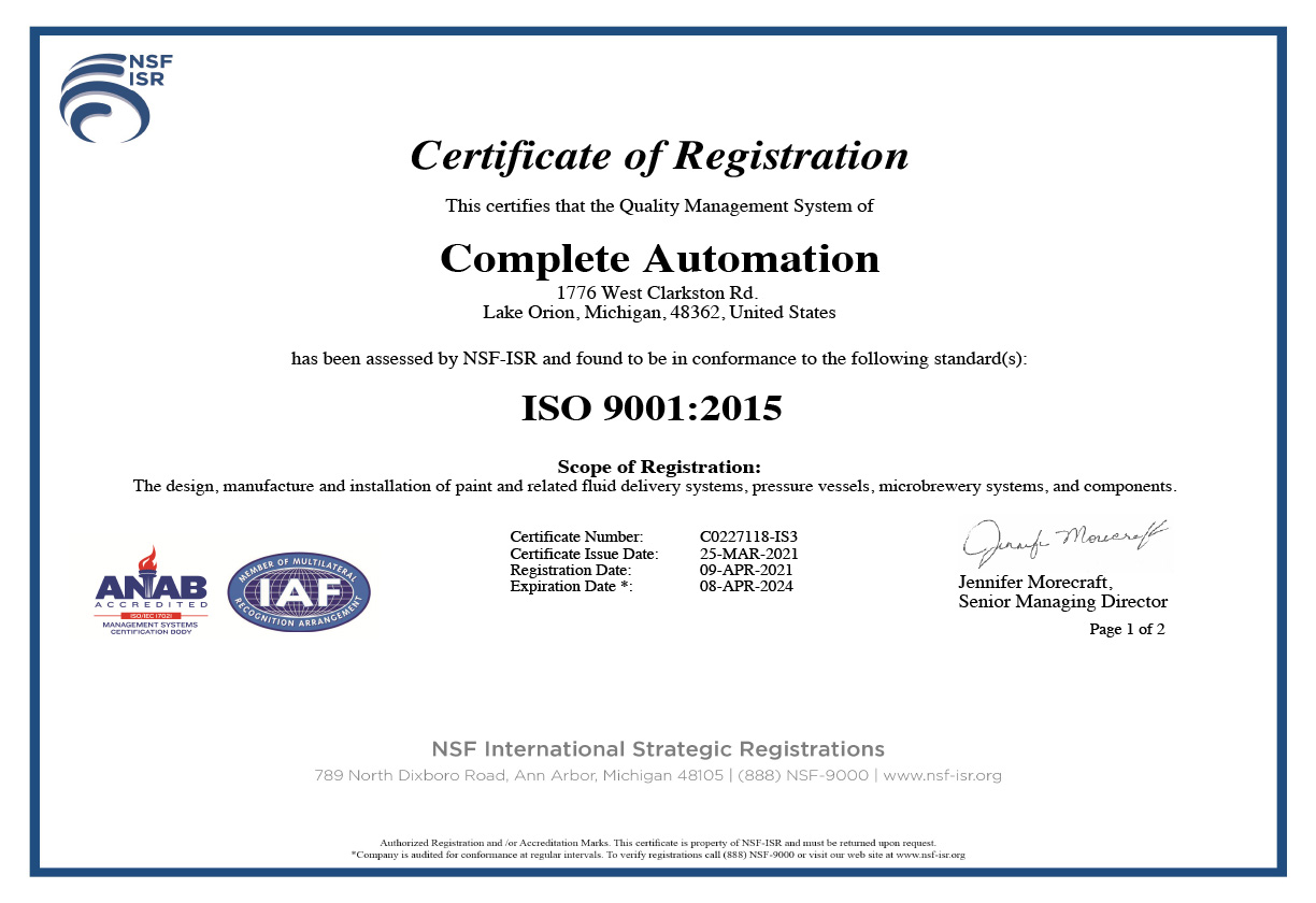 Complete Automation | One Team Creating Complete Solutions