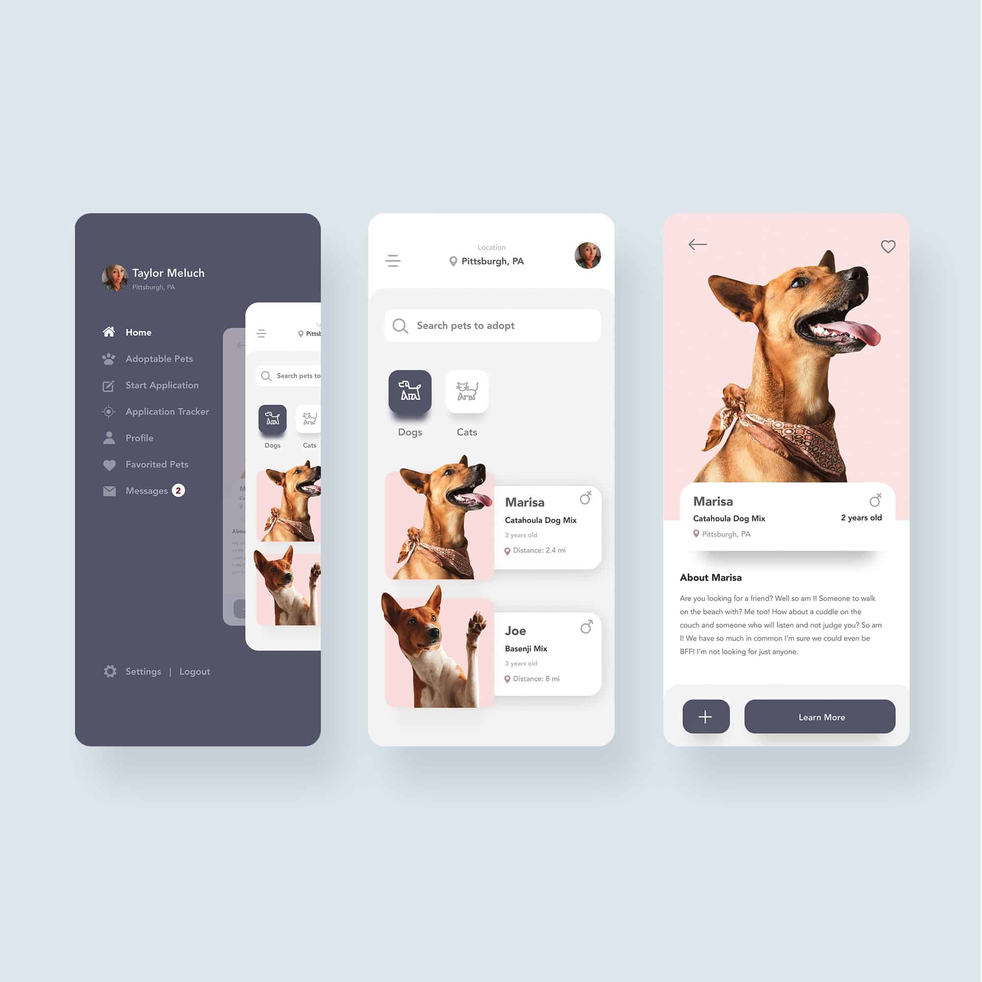 Taylor Meluch Portfolio: resQ Pet Adoption App