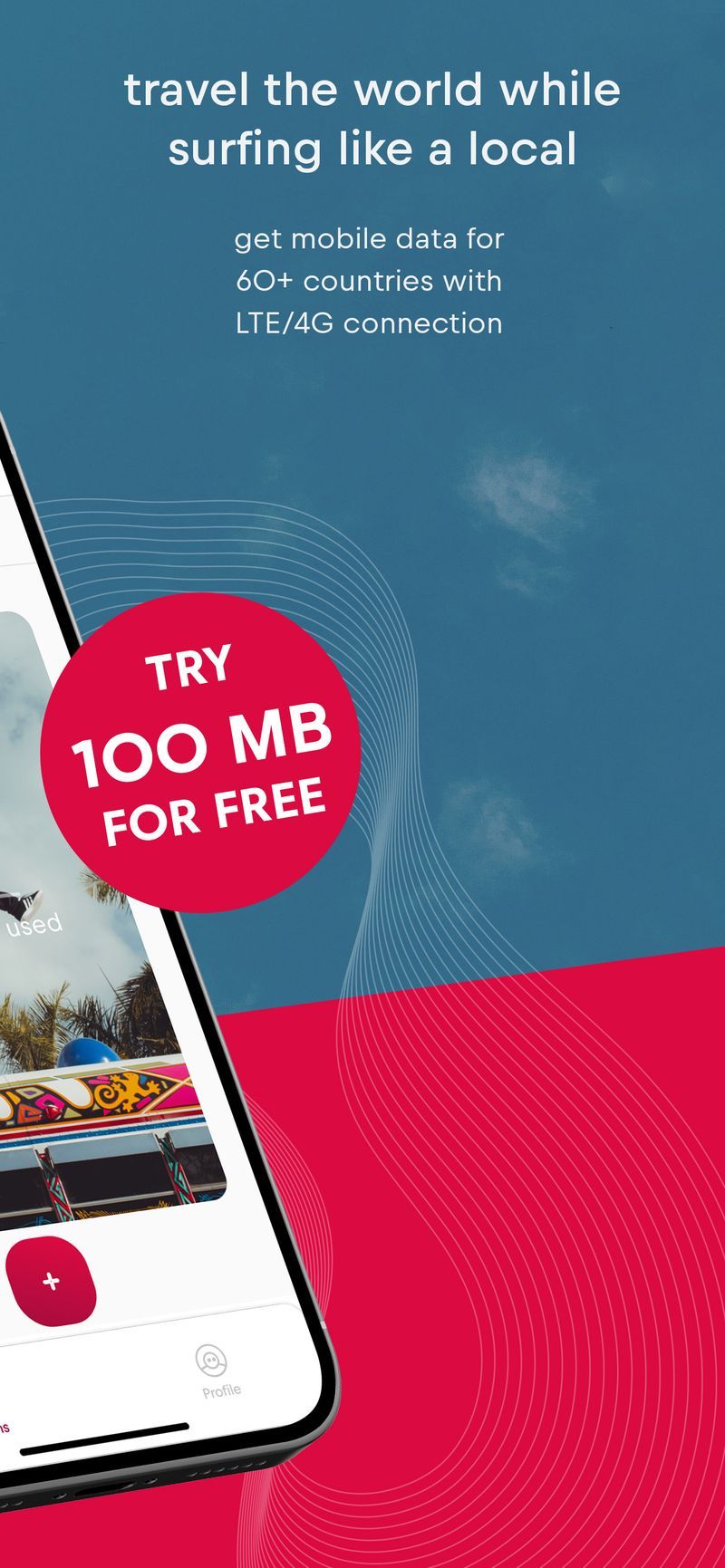 Data roaming eSIM for travelers - Red Bull MOBILE