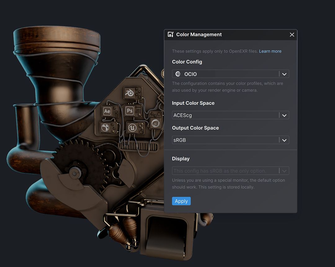 EXR and HDRi viewer with ACES color spaces
