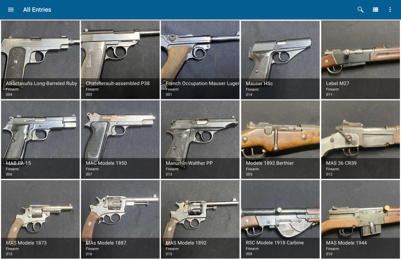 Firearms Classification | CatalogIt - Powerful, Intuitive Museum ...