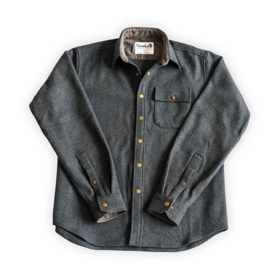 Men's Wool Overshirt | Dark Grey | Nootka Clothing Company