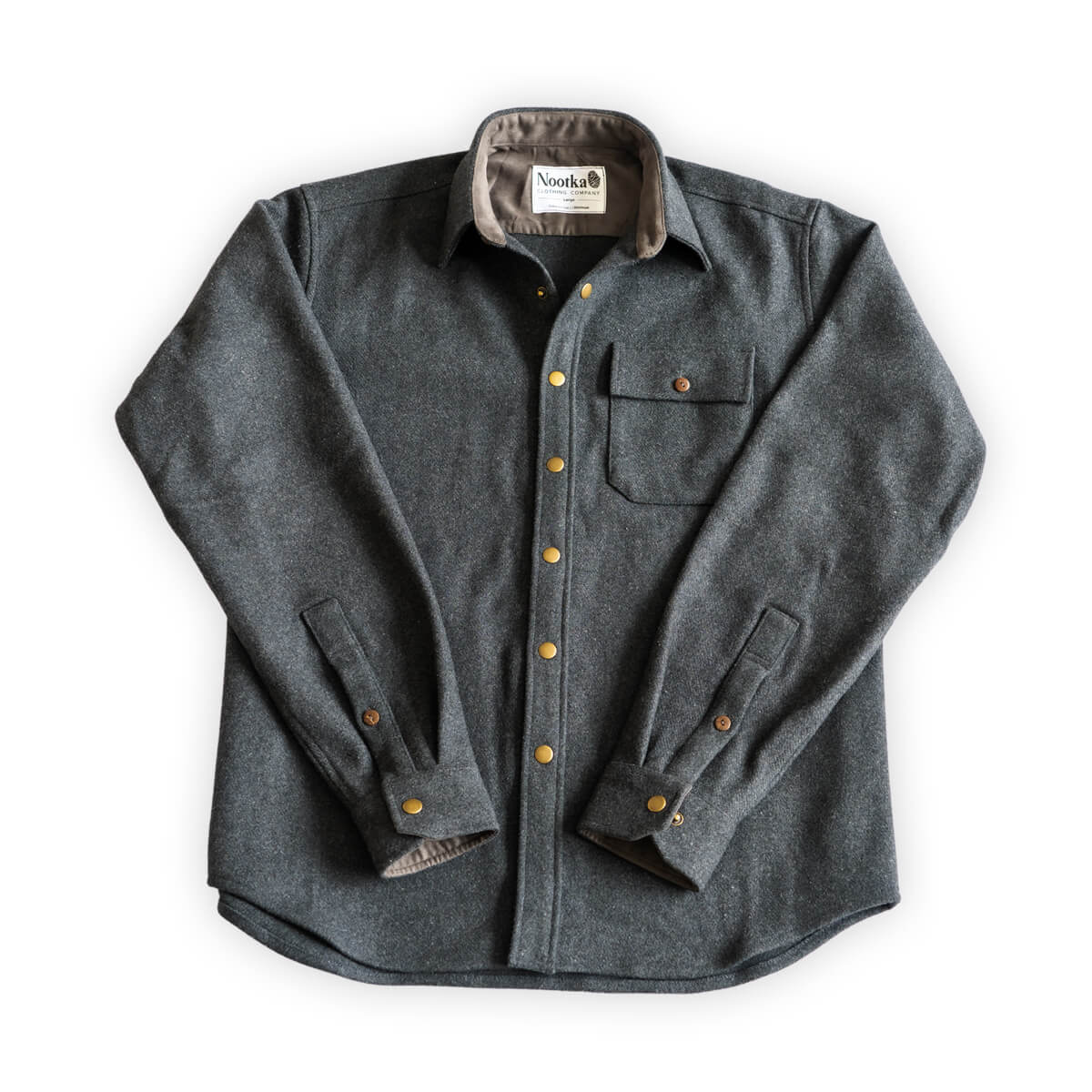 Men's Wool Overshirt | Dark Grey | Nootka Clothing Company