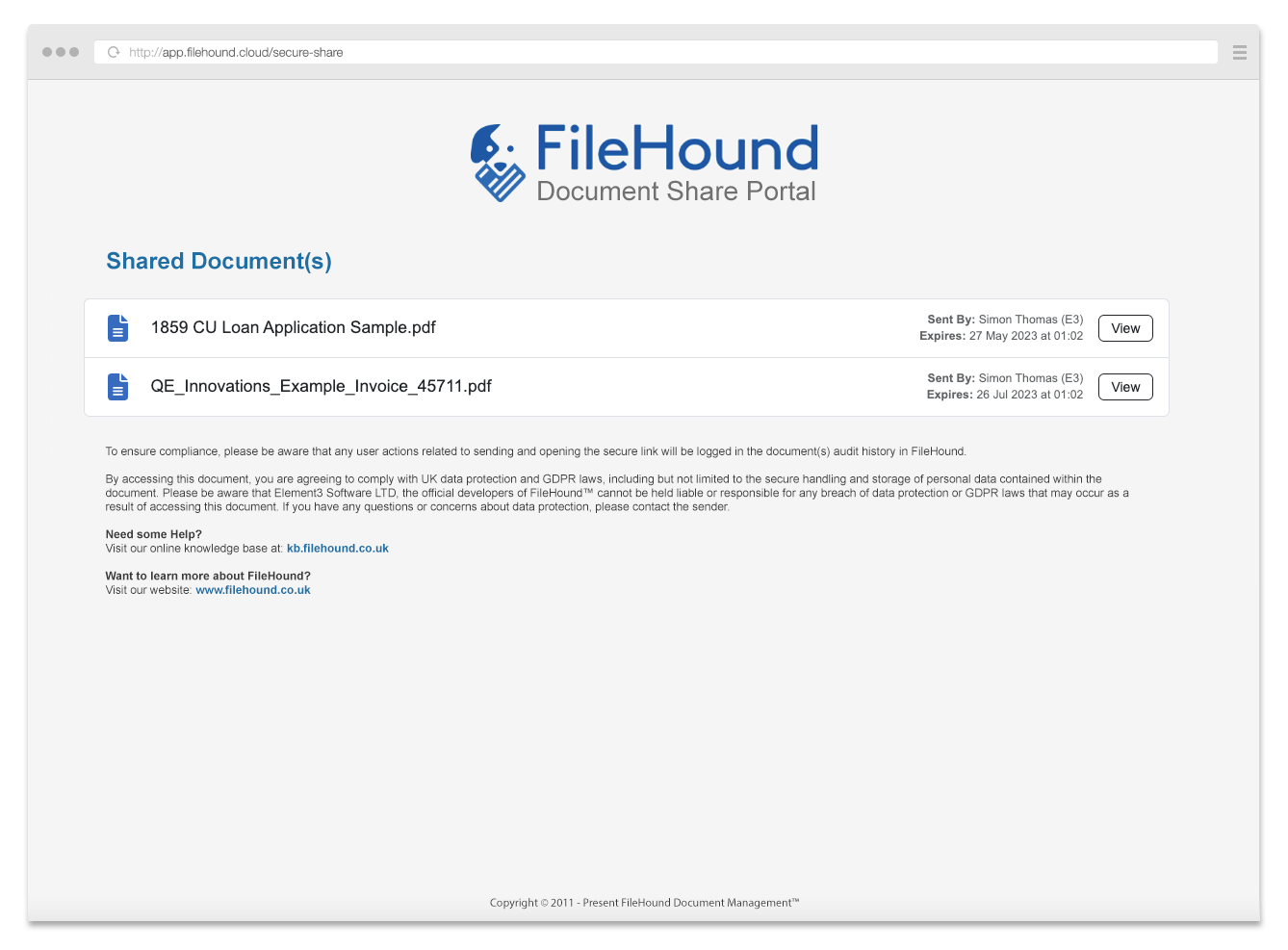 FileHound Features